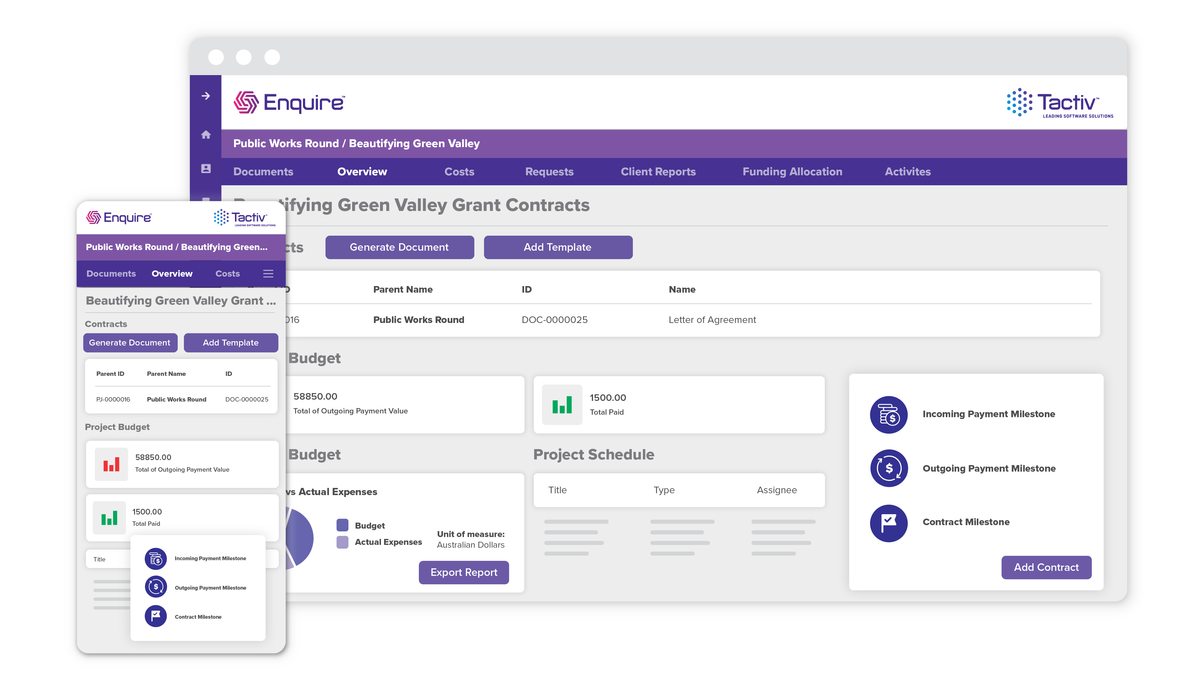 Enquire Contract Management - Online Contract Management Software